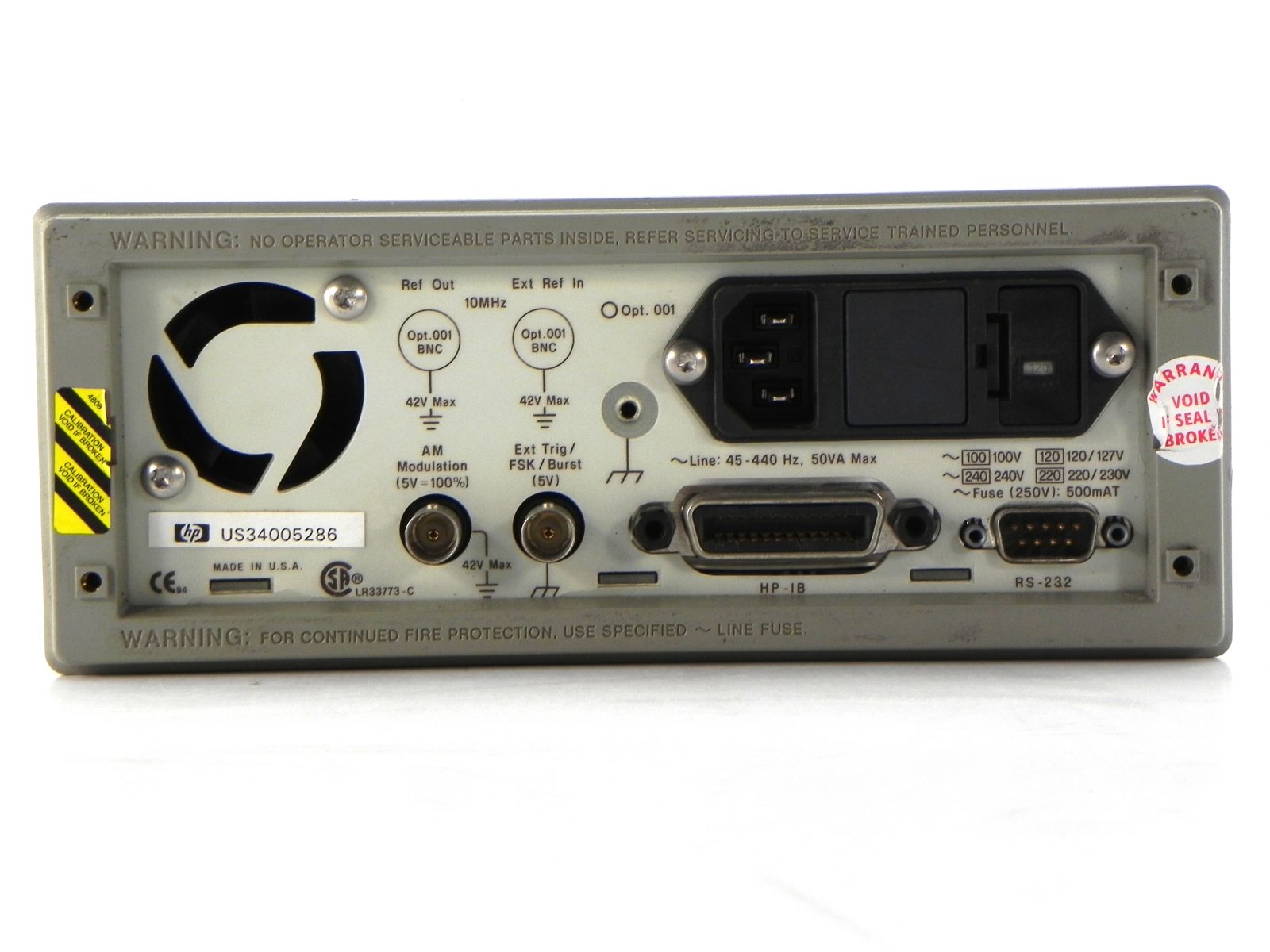 HP/Agilent 33120A Function / Arbitrary Waveform Generator, 15 MHz ... HP/Agilent 33120A Function / Arbitrary Waveform Generator, 15 MHz ...