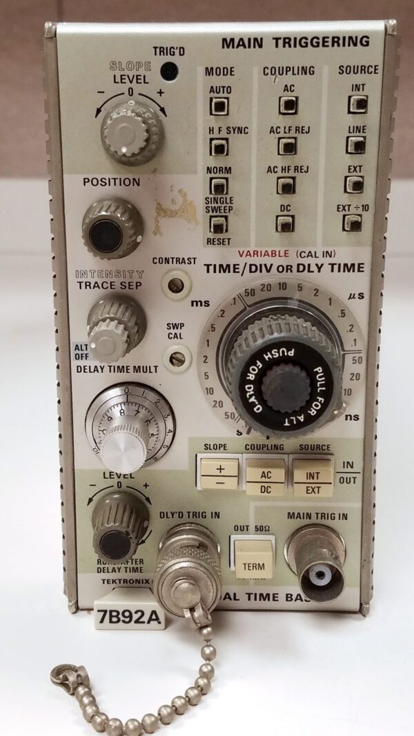 Tektronix 7B92A, 500MHz Dual Time Base for 7000 Series - Global Test ...