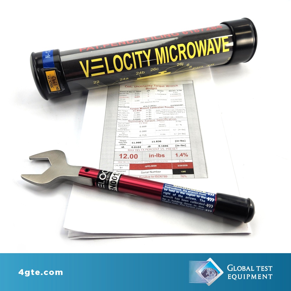 Velocity Microwave RF Torque Wrenches, includes calibration with data ...