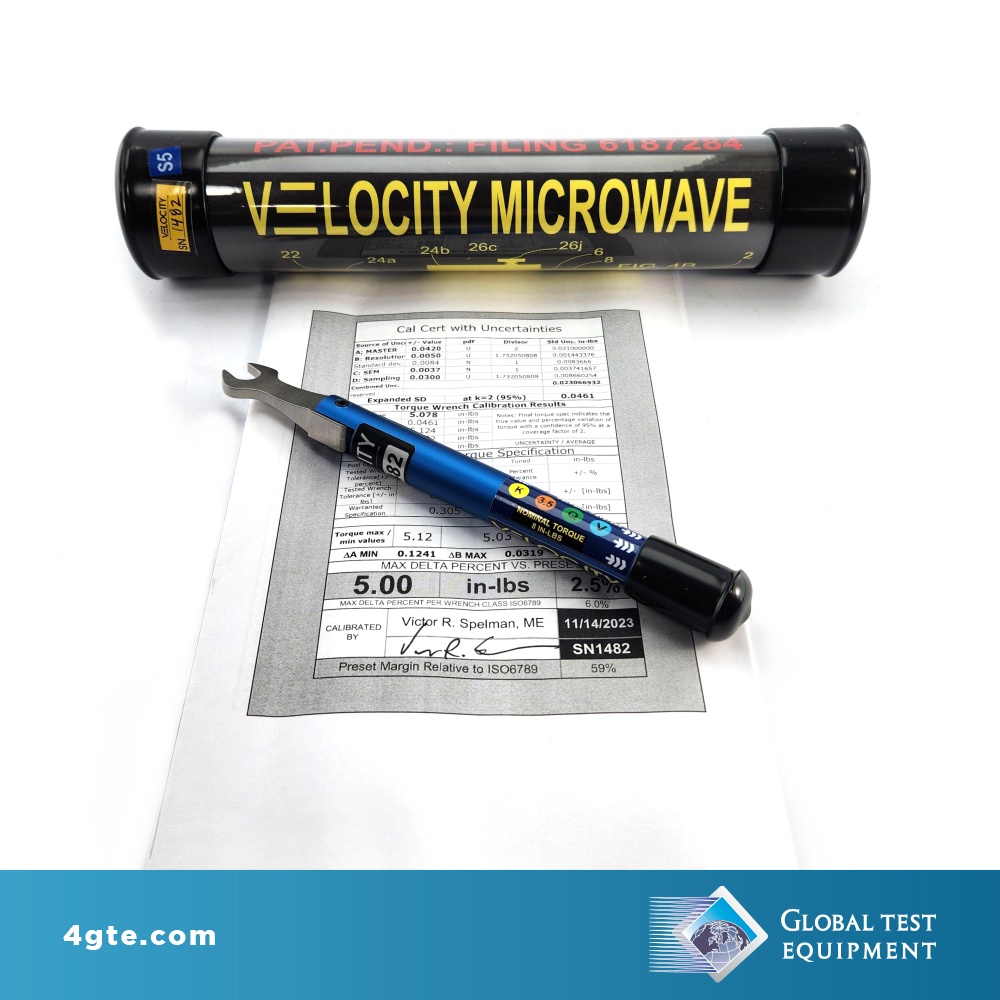 Velocity Microwave RF Torque Wrenches, includes calibration with data ...