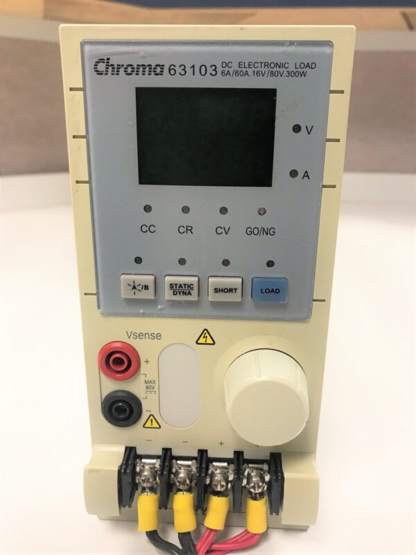 Chroma 63103 DC Electronic Load 6A/60A, 16V/80V.300W - Global Test ...