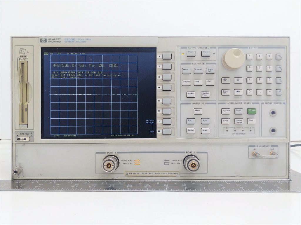 HP/Agilent 8753ES S-parameter Vector Network Analyzer, 3 GHz or 6 GHz ...
