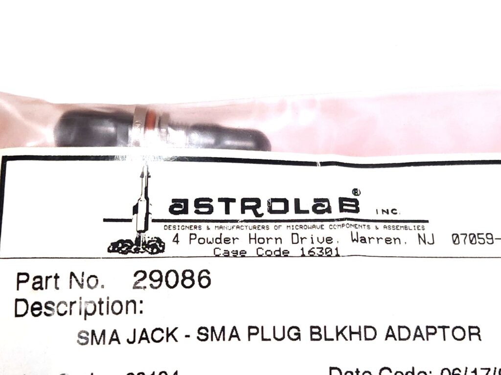 Astrolab 29086 Lot of 6, SMA Jack - SMA Plug Bulkhead Adapter - Global ...