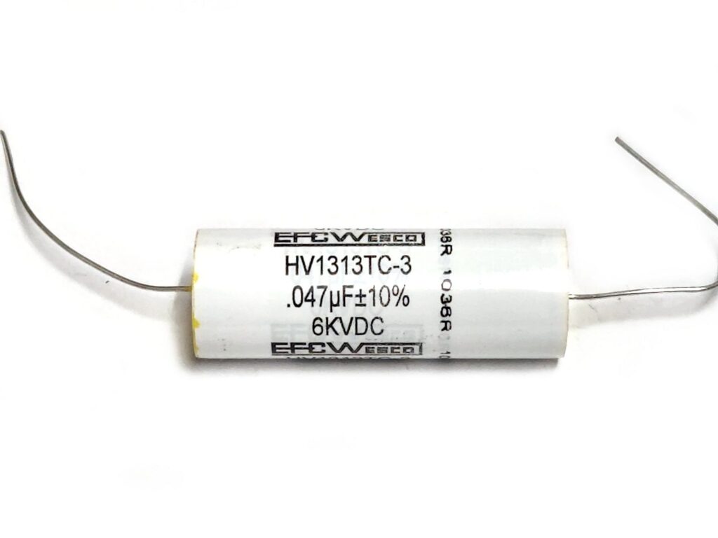 EFC Wesco HV1313TC-3-.047-6K-10 Lot of 13, .047uF 10% 6kV Axial Film ...