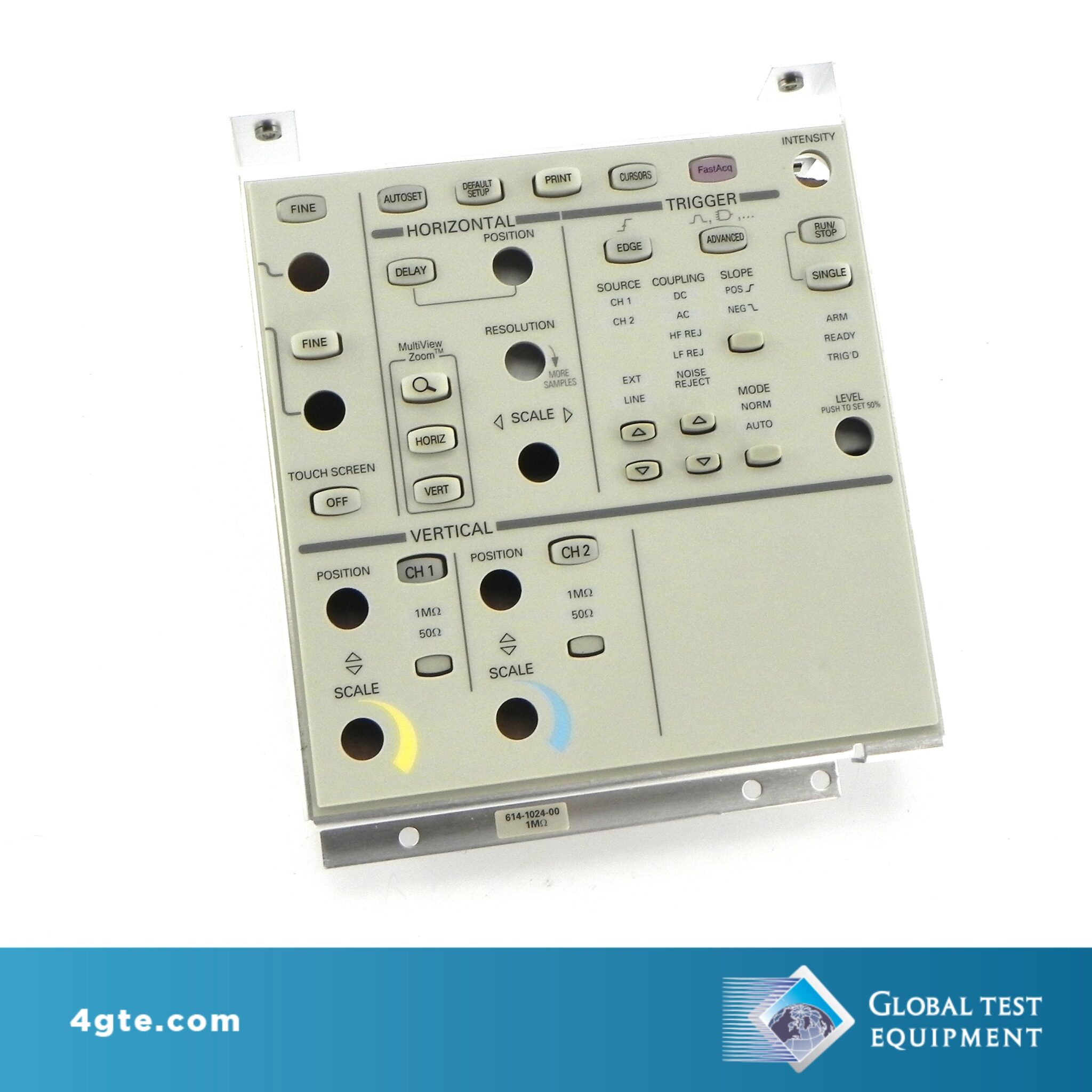 Tektronix 614-1026-00 Front Panel w/flubber keypad, 2 CH - Global Test ...
