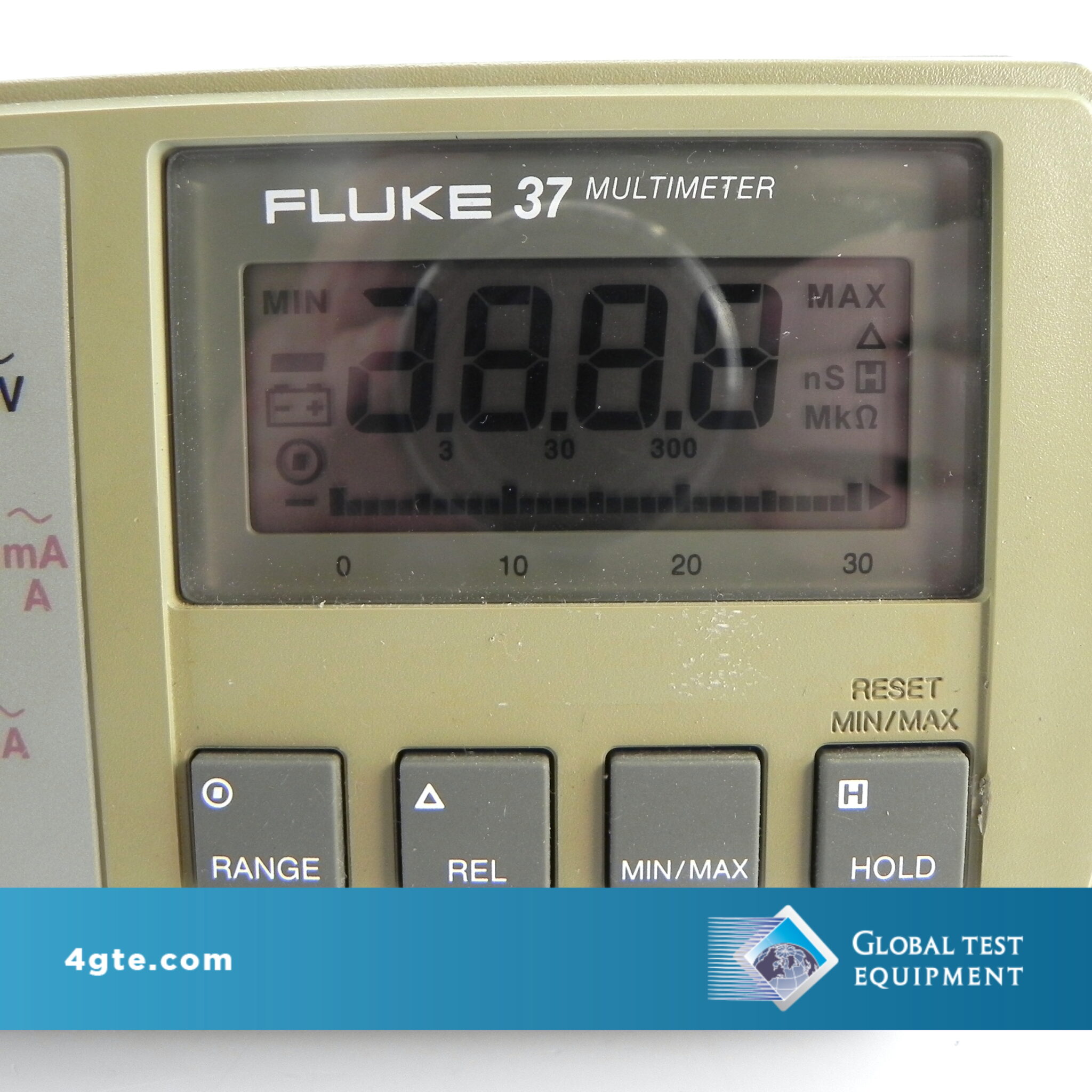 Fluke 37 DMM, 3.5 Digit, 3200 Count Digital Multimeter - Global Test ...