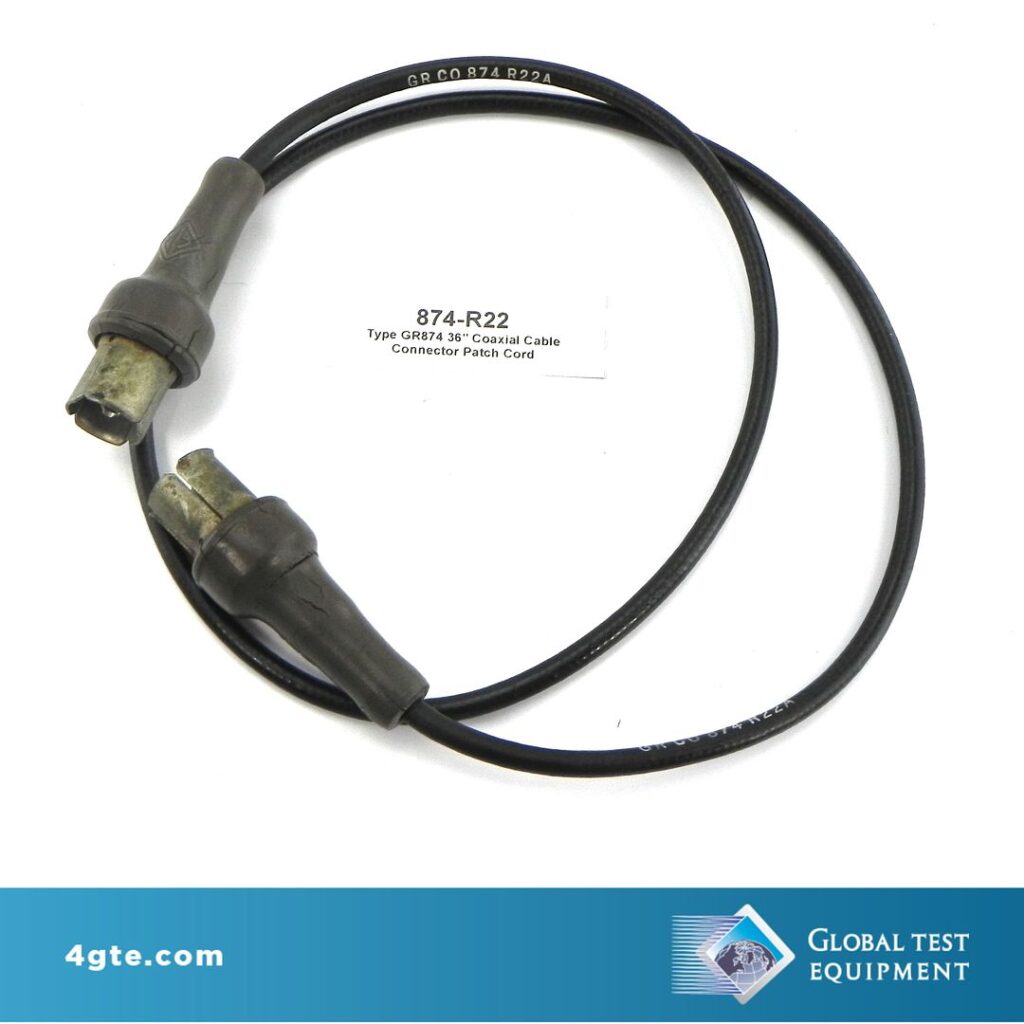 General Radio 874-R22 Type GR874 36" Coaxial Cable Connector Patch Cord ...