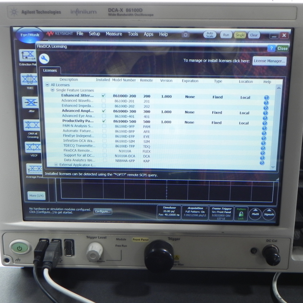 Keysight 86100D-092/200/300/500/ETR/GPIB Infiniium DCA-X Wide-Bandwidth ...